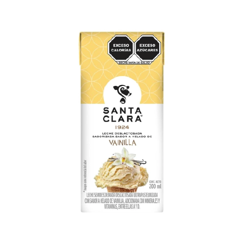 Leche Santa Clara Deslactosada Sabor Helado de Vainilla 200ml ...